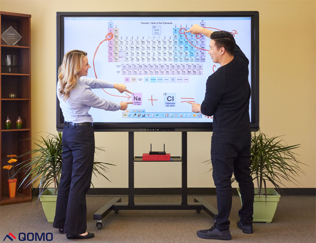 Qomo Journey 85 4k Led Interactive Multi Touch Display 85 Inch 10 Point Multi Touch Techedu