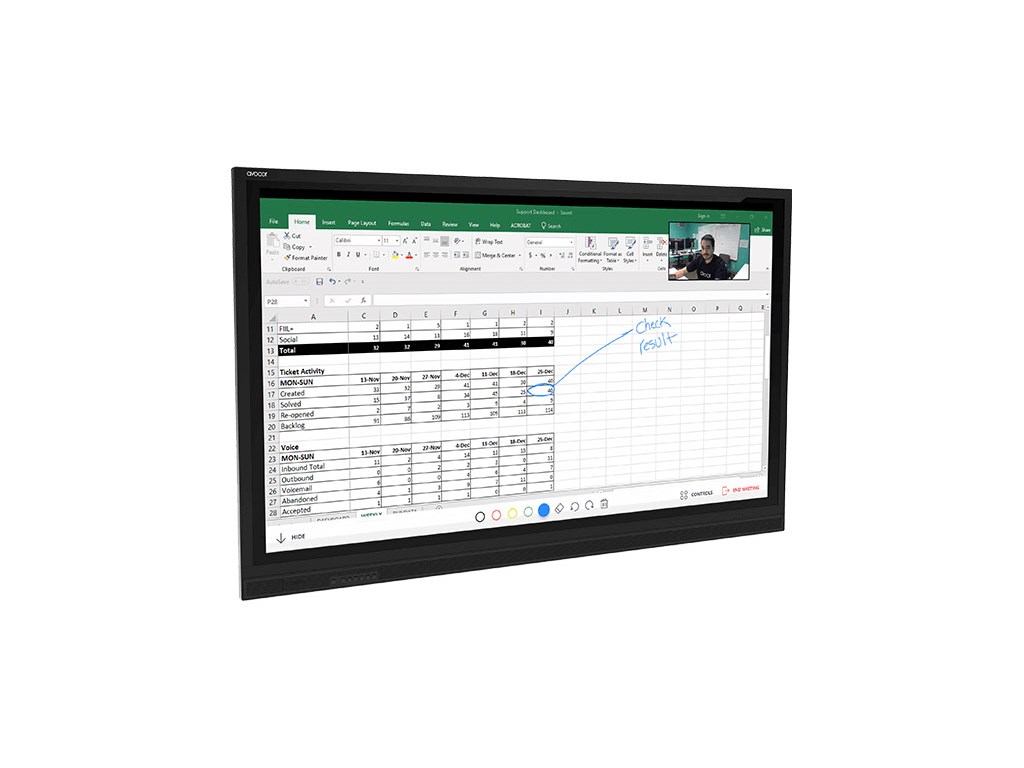 Avocor AVE-7520 E Series Interactive Large Display Solution - 65-inch ...