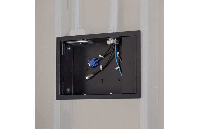Chief PAC525F In-Wall Storage Box with Flange, Black | Touchboards