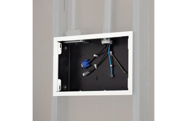 Chief PAC525FW In-Wall Storage Box with Flange - White | Touchboards
