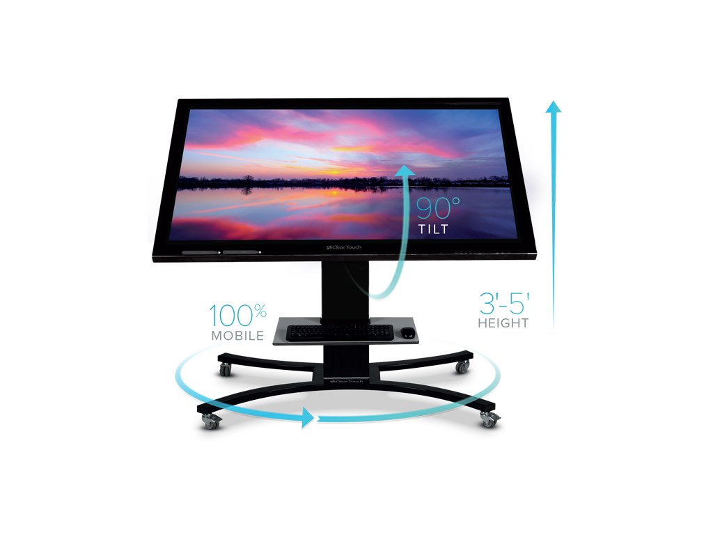 Clear Touch CT-55 Table Kit 55" Interactive Panel with Mobile Stand and ...
