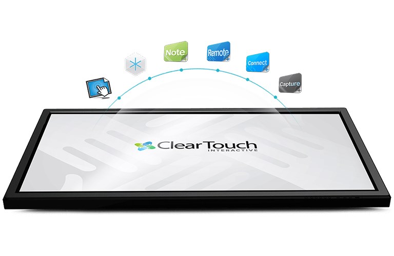 Clear Touch CTI-5075H+UH10 75" H+ Series Interactive Panel with USB HID ...