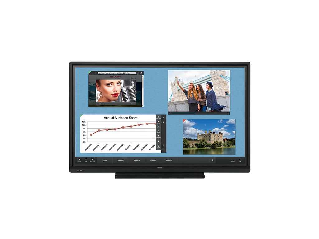 Sharp PN-L703WA 70-inch Aquos Board Interactive Display System ...