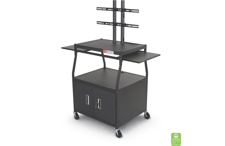 balt 27531M Wide Body Flat Panel TV Cart with Cabinet | Touchboards